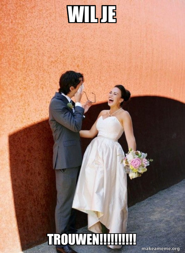 Wil je TROUWEN!!!!!!!!!! - Condescending Wife Meme Generator