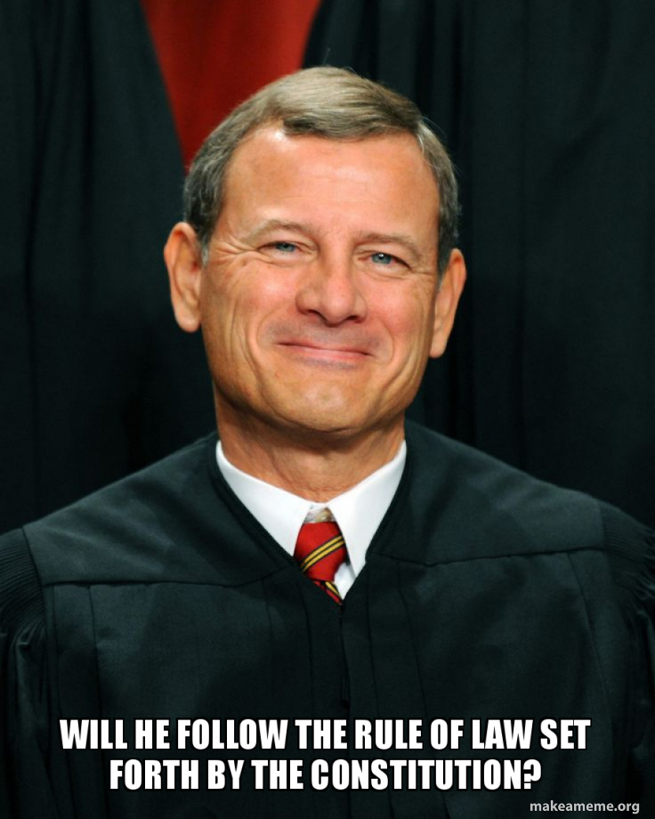 Will he follow the rule of law set forth by the constitution? Meme ...
