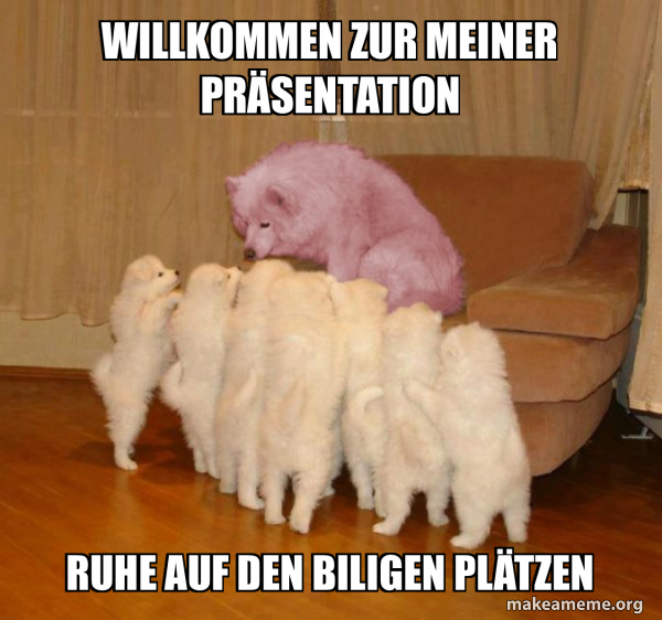 Willkommen zur meiner Präsentation Ruhe auf den Biligen Plätzen ...