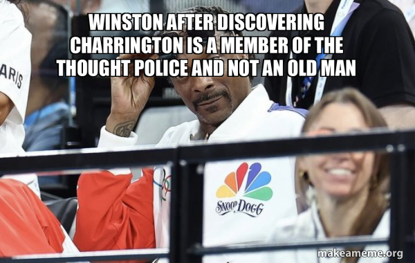Winston after discovering charrington is a member of the thought police ...