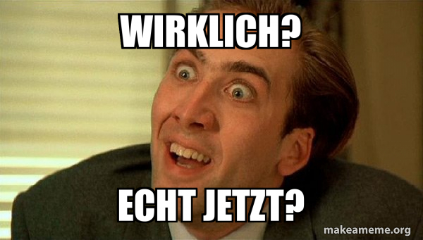 Wirklich? echt jetzt? - Sarcastic Nicholas Cage | Make a Meme