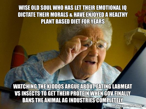 Wise old soul who has let their emotional IQ dictate their morals ...