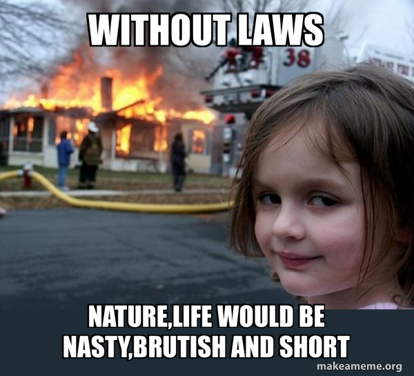 without laws nature,life would be nasty,brutish and short - Disaster ...