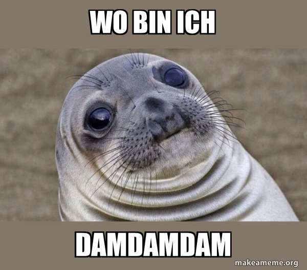 Wo bin ich Damdamdam - Squeamish Seal Meme Generator