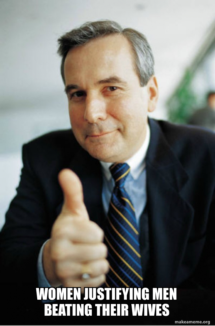 Women Justifying Men Beating Their Wives - Good Guy Boss Meme Generator