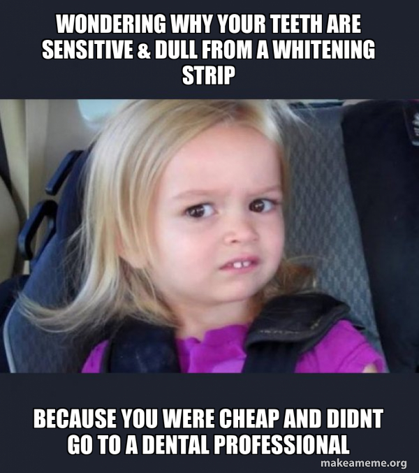Wondering why your teeth are sensitive & dull from a whitening strip ...