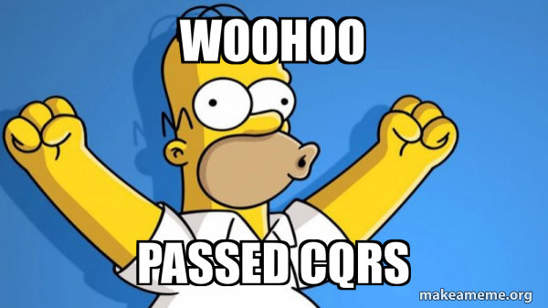 Woohoo Passed CQRs - Happy Homer Meme Generator