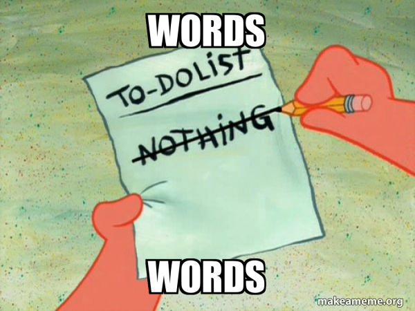 words words - TO-DO List Meme Generator
