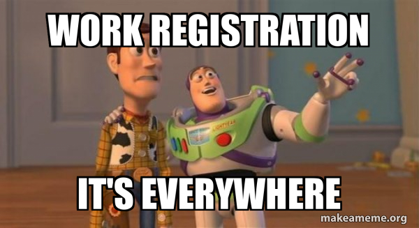 work registration it's everywhere - Buzz and Woody (Toy Story) Meme ...