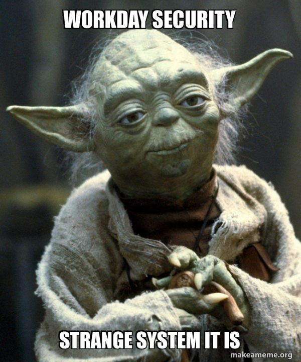 workday security strange system it is - Yoda Meme Generator
