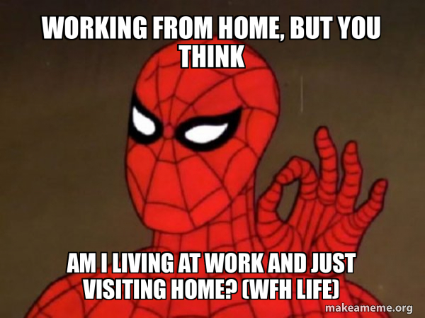 Working from home, but you think Am I living at work and just visiting ...