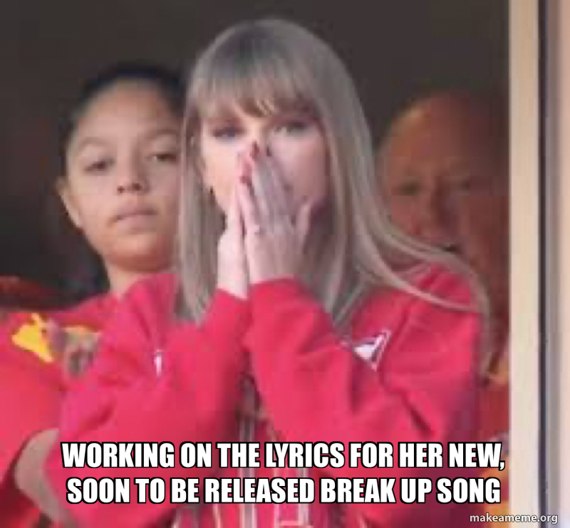 Working on the lyrics for her new, soon to be released break up song ...