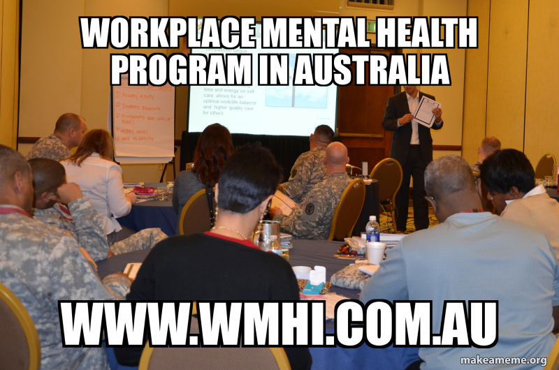 workplace mental health program in Australia www.wmhi.com.au Meme Generator