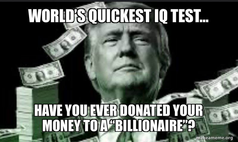 World’s quickest IQ test… Have you ever donated your money to a ...
