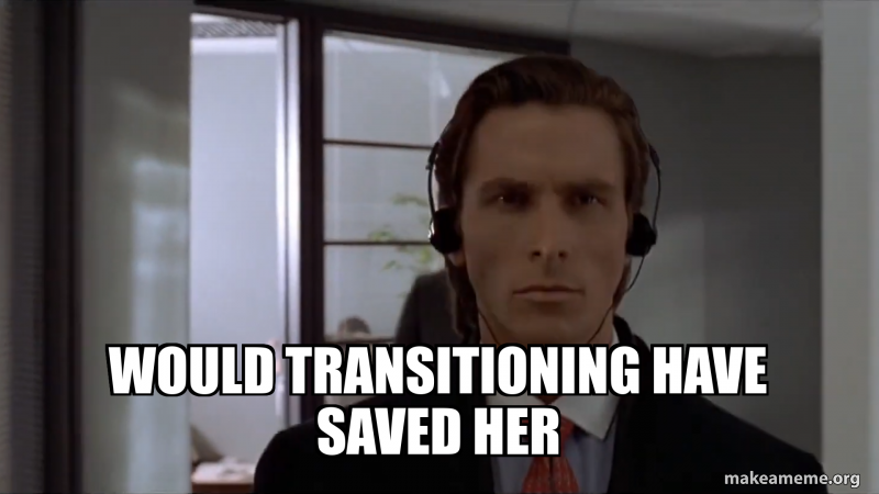 WOULD TRANSITIONING HAVE SAVED HER Meme Generator