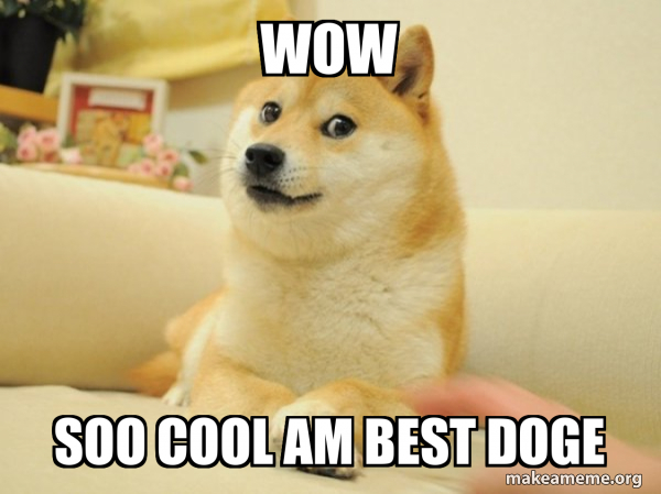 WOW SOO COOL AM BEST DOGE - Doge Meme Generator