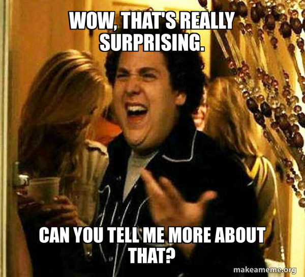 Wow, that's really surprising. Can you tell me more about that? - Seth ...