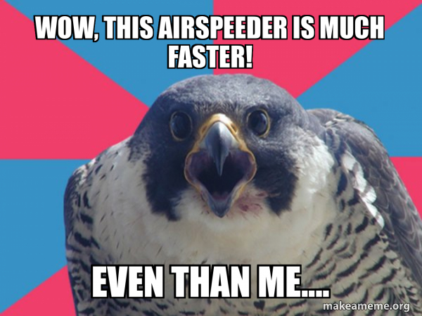 Wow, this AirSpeeder is much faster! even than me.... - Millennial ...