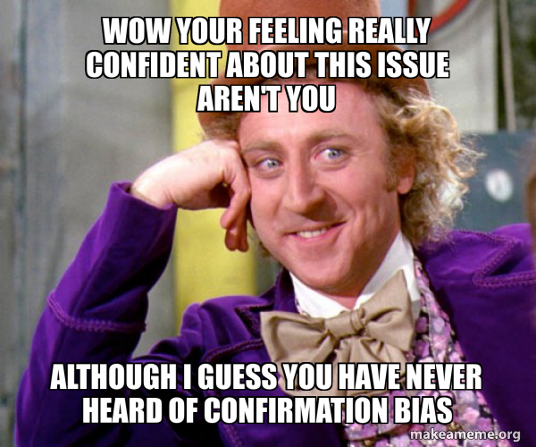 wow your feeling really confident about this issue aren't you although ...