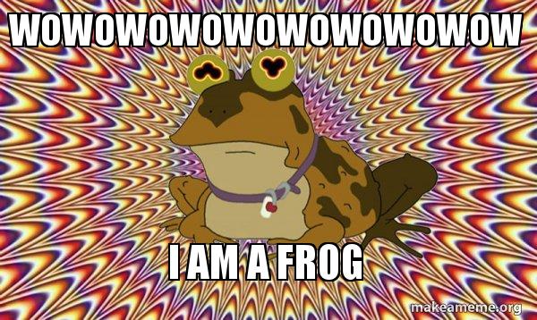 wowowowowowowowowow i am a frog - Hypnotoad Meme Generator
