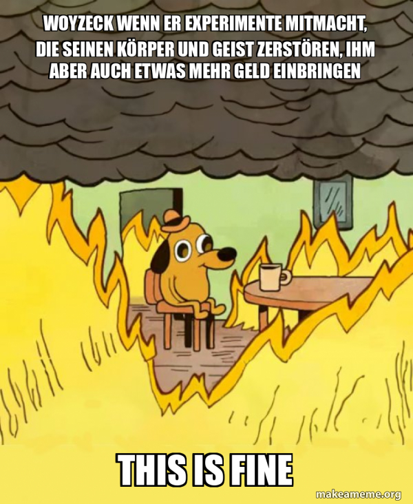 Woyzeck wenn er Experimente mitmacht, die seinen Körper und Geist ...