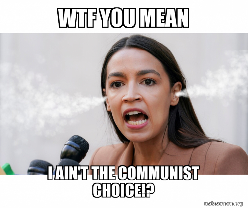 WTF YOU MEAN I AIN'T THE COMMUNIST CHOICE!? Meme Generator