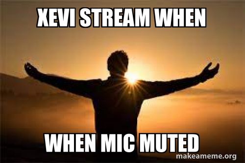 xevi stream when when mic muted Meme Generator