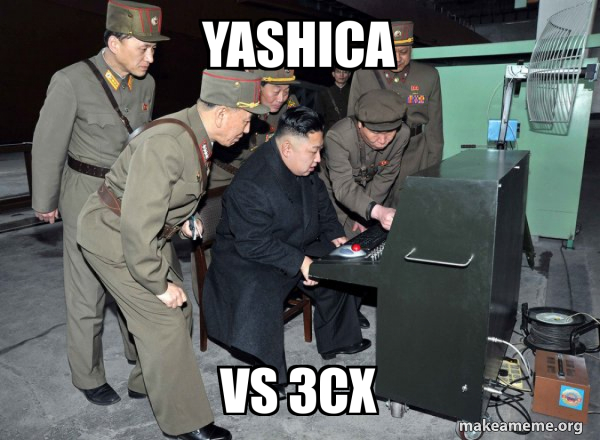 yashica vs 3cx - North Korea Not Scary Meme Generator