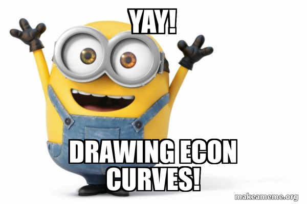 YAY! DRAWING ECON CURVES! - Happy Minion Meme Generator