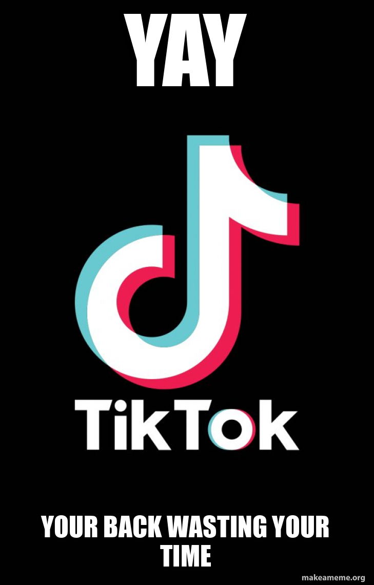 yay your back wasting your time - TikTok Meme Generator