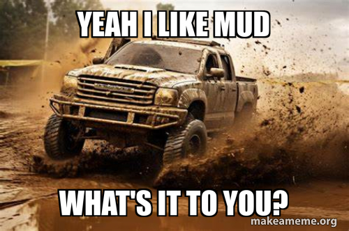 Yeah I like mud What's it to you? Meme Generator