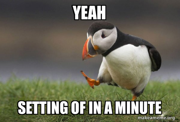 Yeah Setting of in a minute - Unpopular Opinion Puffin Meme Generator
