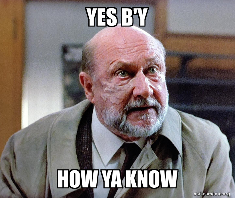yes b'y how ya know Meme Generator