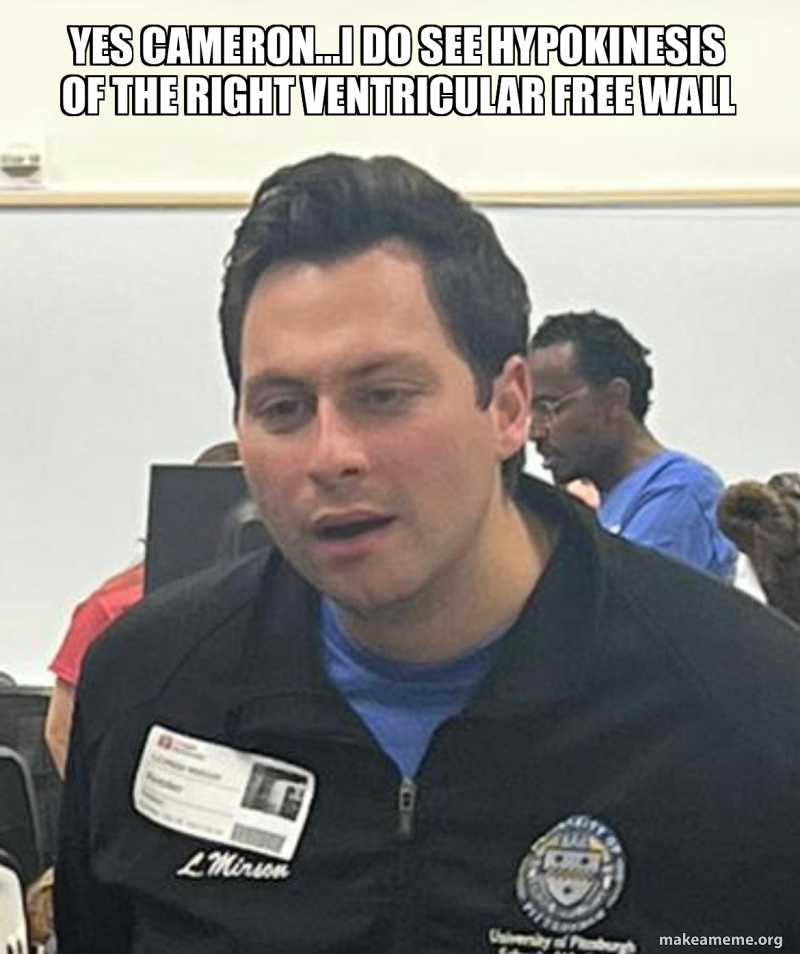 Yes cameron…i do see hypokinesis of the right ventricular free wall ...