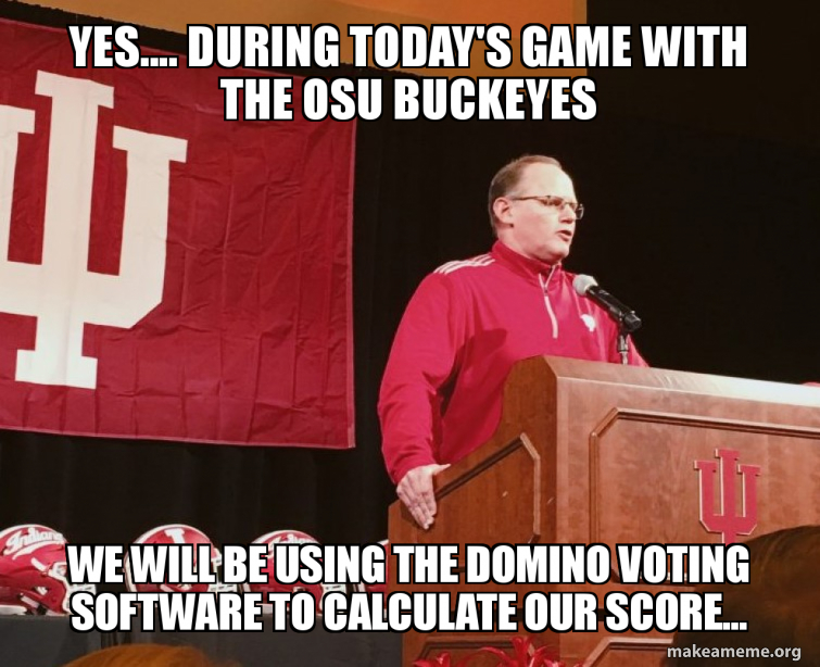 yES.... DURING TODAY'S GAME WITH THE OSU BUCKEYES WE WILL BE USING THE ... yES.... DURING TODAY'S GAME WITH THE OSU BUCKEYES WE WILL BE USING THE ...
