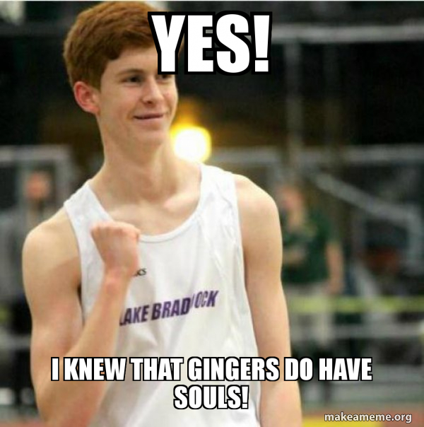 Yes! I knew that gingers do have souls! - Success Ginger Meme Generator