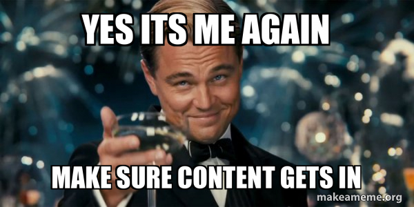 Yes its me again Make sure content gets in - Great Gatsby Reaction ...