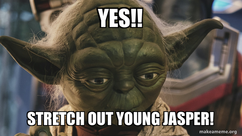 Yes!! Stretch out young jasper! Meme Generator