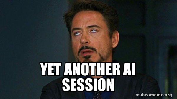 yet another ai session - Tony Stark Eye Roll Meme Generator