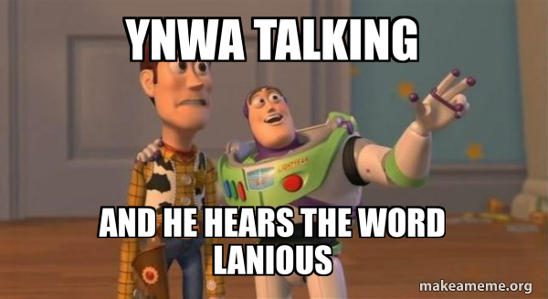 Ynwa talking and he hears the word Lanious - Buzz and Woody (Toy Story ...