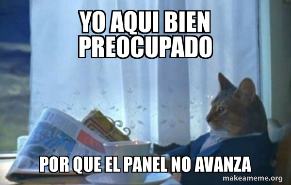 Yo aqui bien preocupado por que el panel no avanza - Sophisticated Cat ...