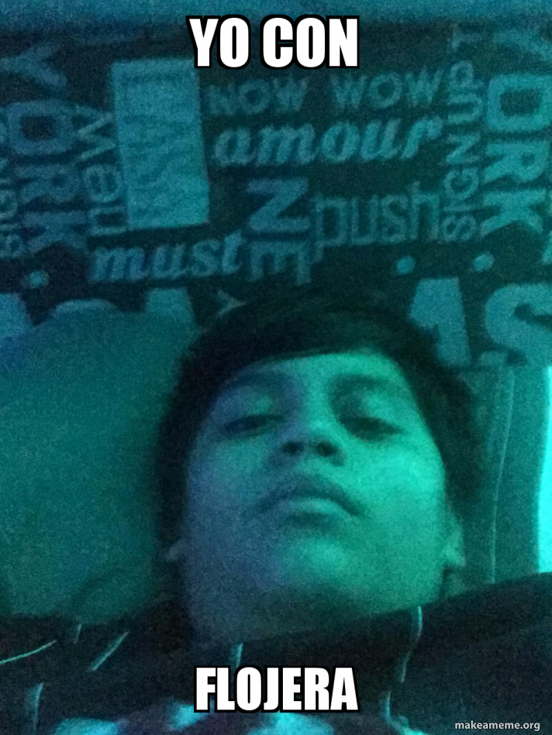 yo con flojera Meme Generator
