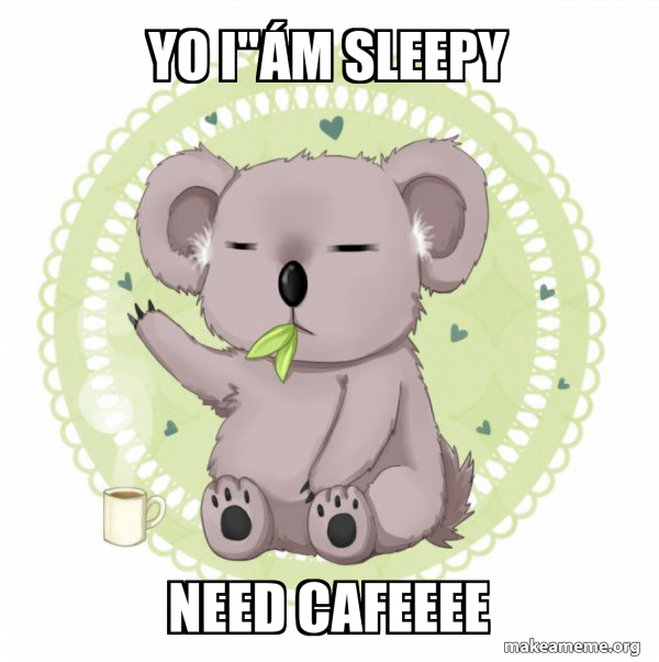 yo i''ám sleepy need cafeeee - Aussie Koala doing the night shift Meme ...