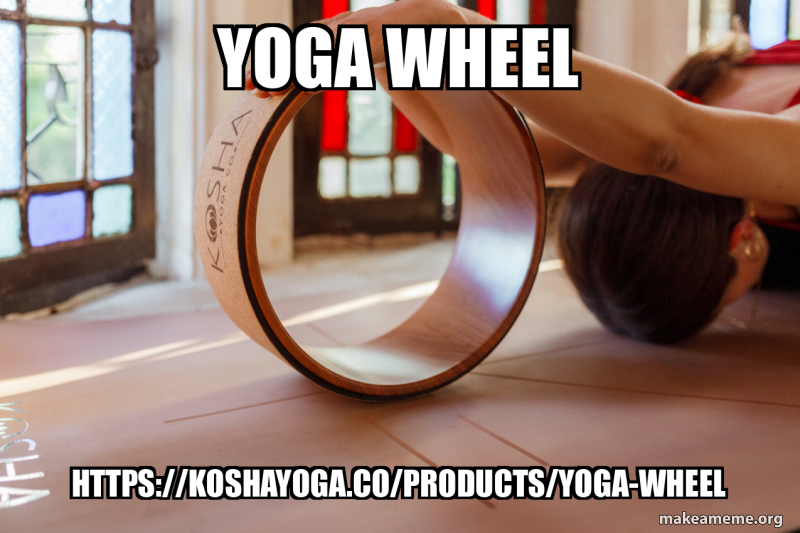 Yoga Wheel https://koshayoga.co/products/yoga-wheel Meme Generator