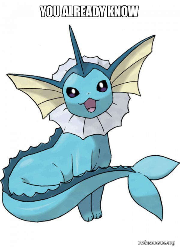 you already know - Vaporeon Meme Generator