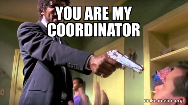 You are my coordinator - Samuel L. Jackson Say What Meme Generator