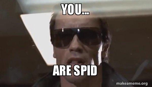 You... Are spid - The Terminator Meme Generator