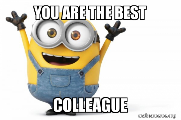 You are the best COLLEAGUE - Happy Minion Meme Generator