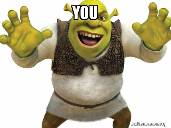 you - Shrek Meme Generator