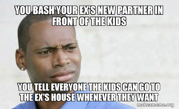 You bash your ex's new partner in front of the kids You tell everyone ...